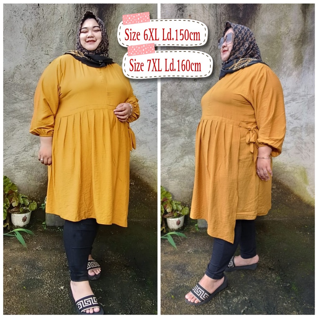 Jual Muat BB 150Kg Tunik Polin Kekinian Super Jumbo LD 150cm dan 160cm | Shopee Indonesia