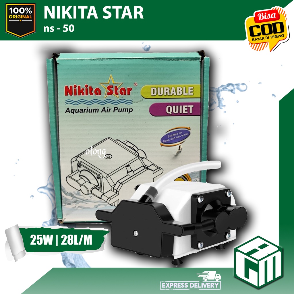 Jual NIKITA STAR NS50 NS 50 Pompa udara aerator airpump kolam ikan ...
