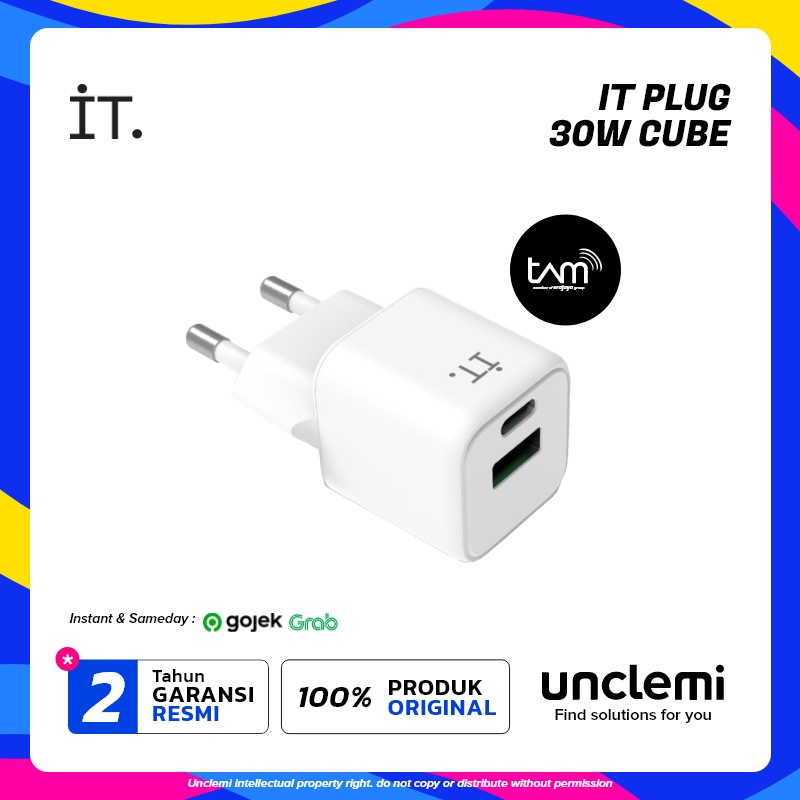 Jual IT Plug 30 W Wall Charger Cube - White | Shopee Indonesia