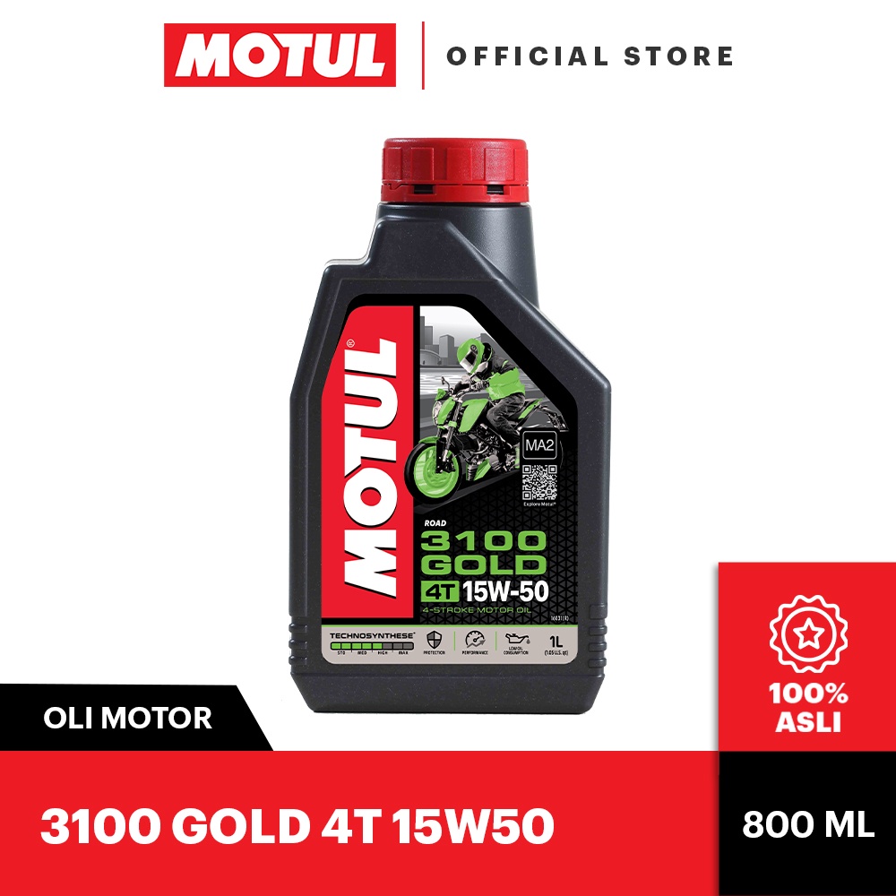 Jual Oli Motor Motul 3100 GOLD 4T 15W50 0.8L | Shopee Indonesia