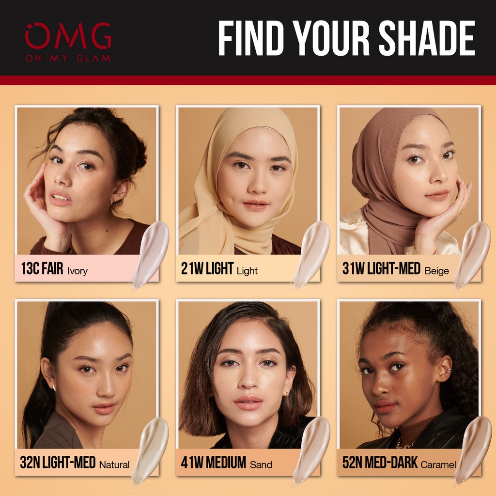 Jual OMG Oh My Glam Coverlast Liquid Foundation SPF 20 PA++ | Alas ...