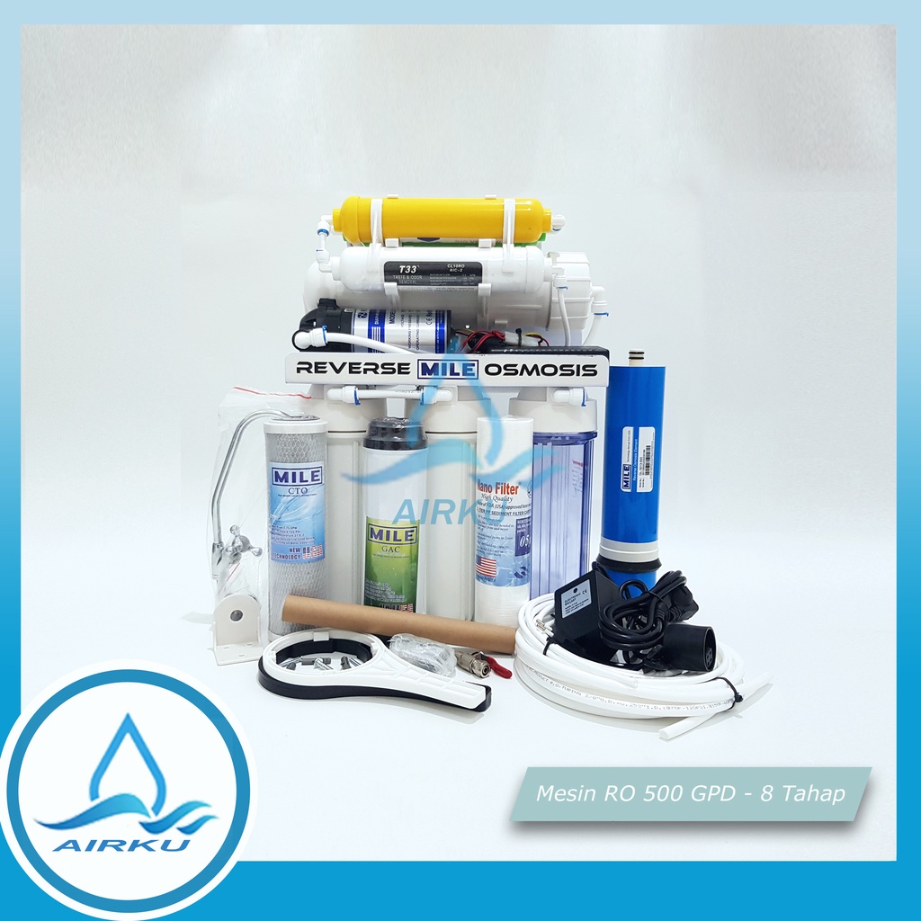 Jual Mesin RO 500 GPD 8 Tahap - Reserve Osmosis 500 GPD Undersink ...