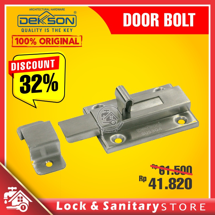 Jual Door Bolt Dekson Dekkson DB D02 2inch SSS Grendel Pintu Selot Pintu | Shopee Indonesia