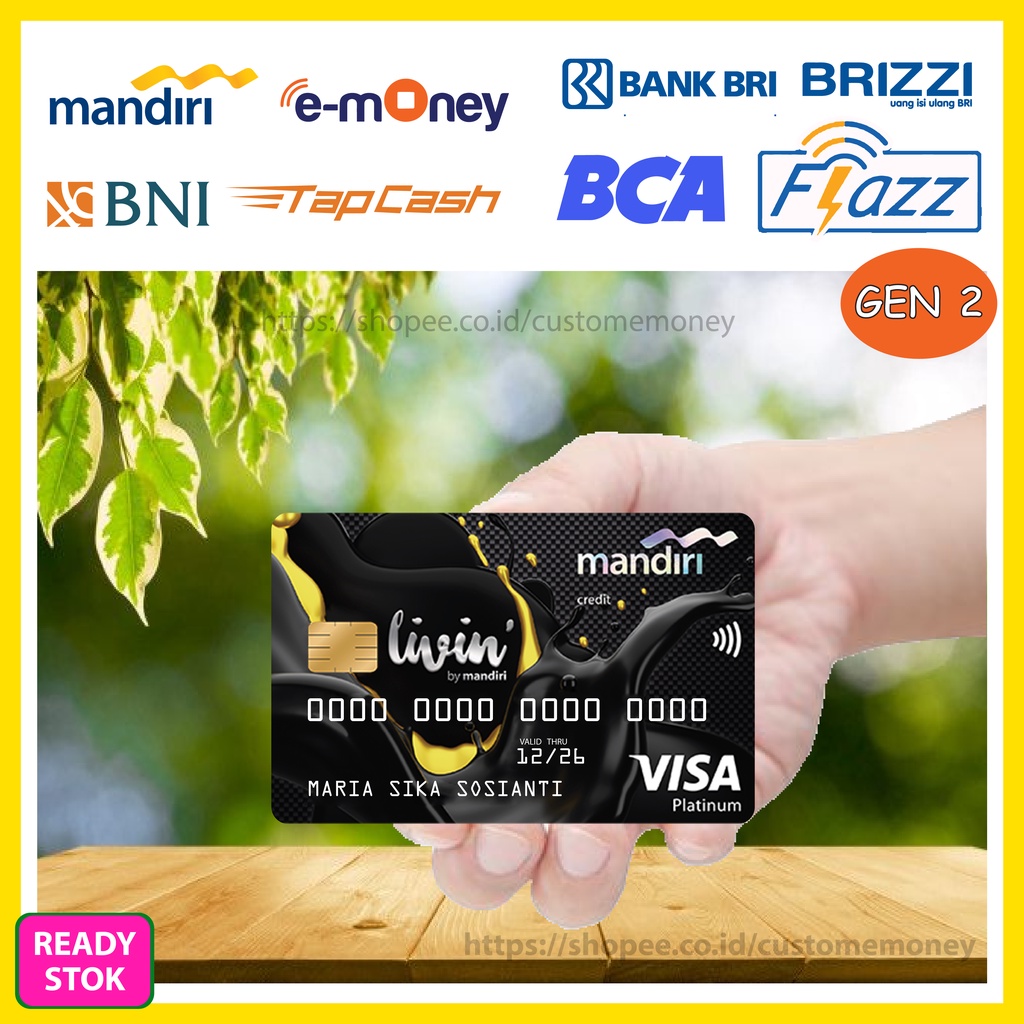 Jual KARTU EMONEY DESIGN LIVIN MANDIRI KARTU ETOLL E-MONEY MANDIRI ...