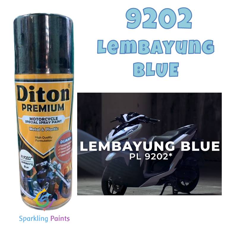 Jual Pilox Diton Premium Lembayung Blue 9202 400ml Warna Biru Mutiara ...
