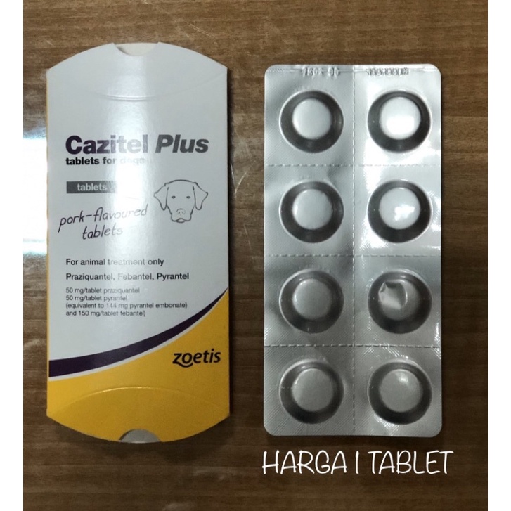 Jual CAZITEL PLUS / OBAT CACING ANJING | Shopee Indonesia