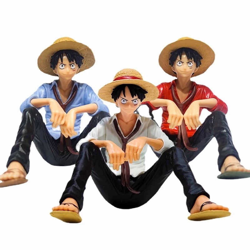 Jual Figure Luffy One Piece Sitting Duduk 10 CM Monkey D Luffy Anime ...