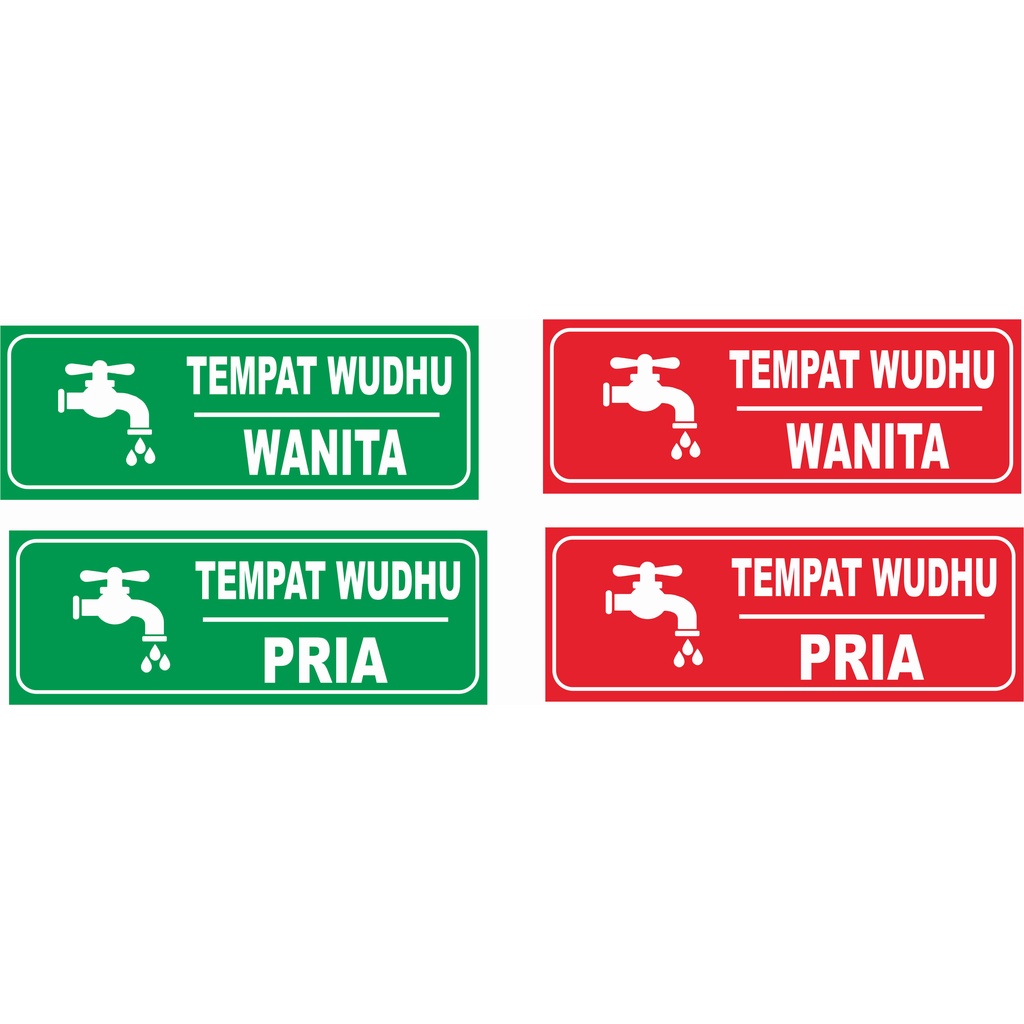 Jual Akrilik / Stiker Vinyl Tempat Wudhu Pria Wanita Logo Kran | Shopee ...