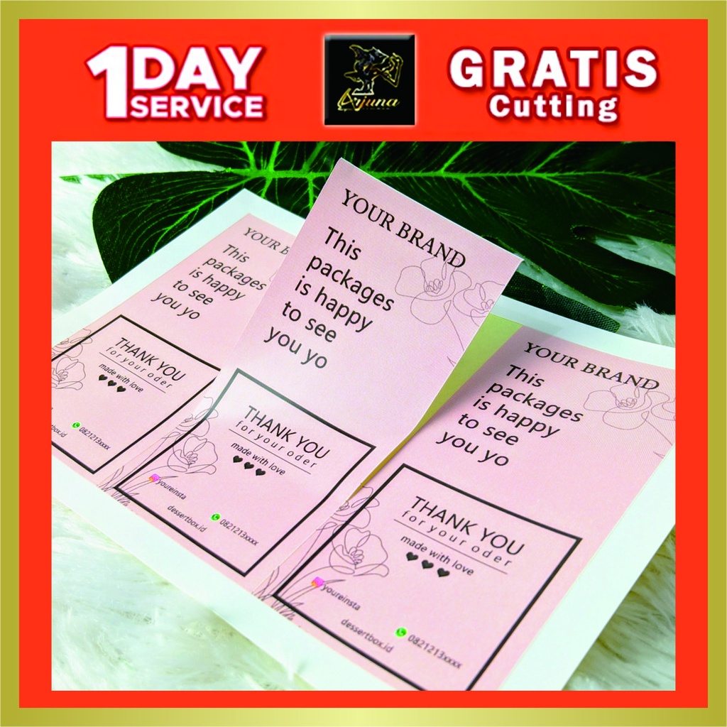 Jual Stiker Seal Dessert | Cetak Sticker Seal Segel Box Dessert Persegi ...