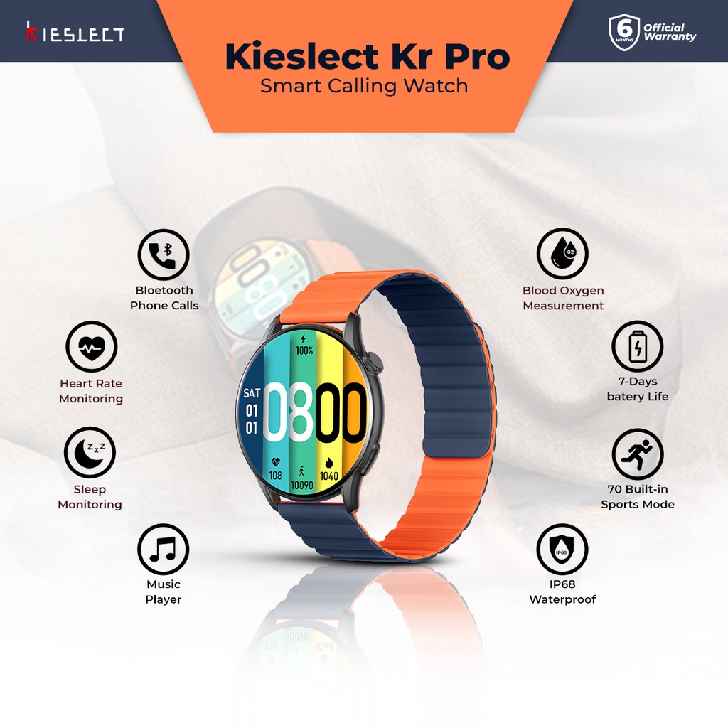 Jual Kieslect Kr Pro Smartwatch 1.43 FHD Amoled Display | Shopee Indonesia