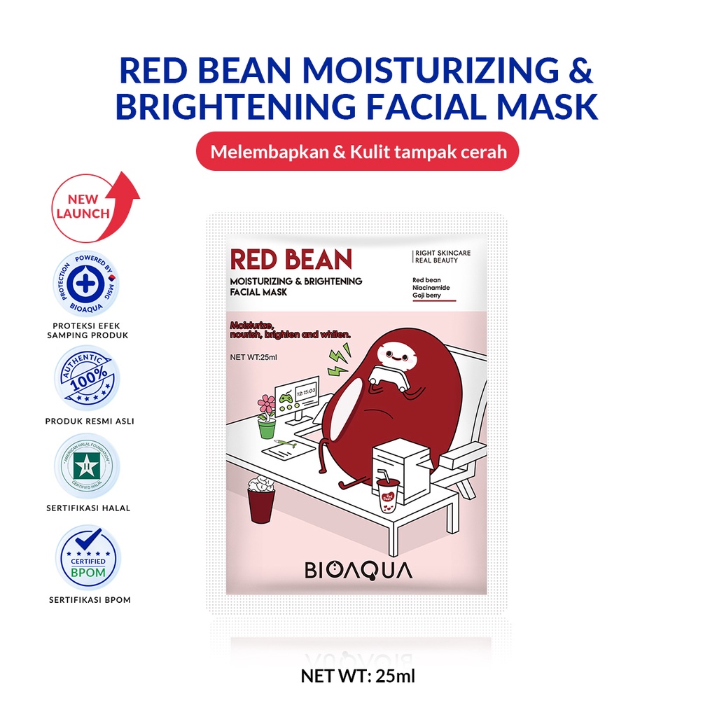 Jual BIOAQUA Masker Wajah Cereal Sheet Mask & Biji Buah Face Mask 25ml ...