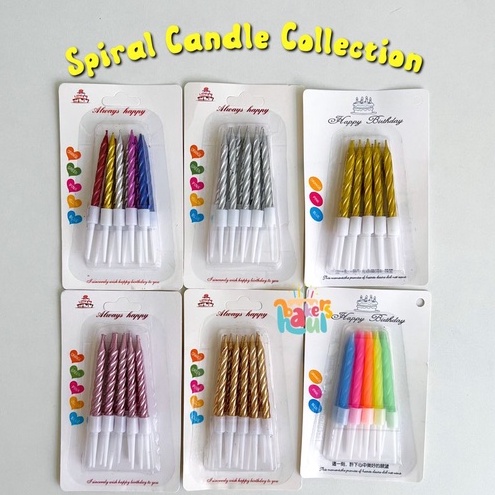 Jual Lilin Spiral Mini Korea / Lilin Ulir Mini Korea / Spiral Candle ...