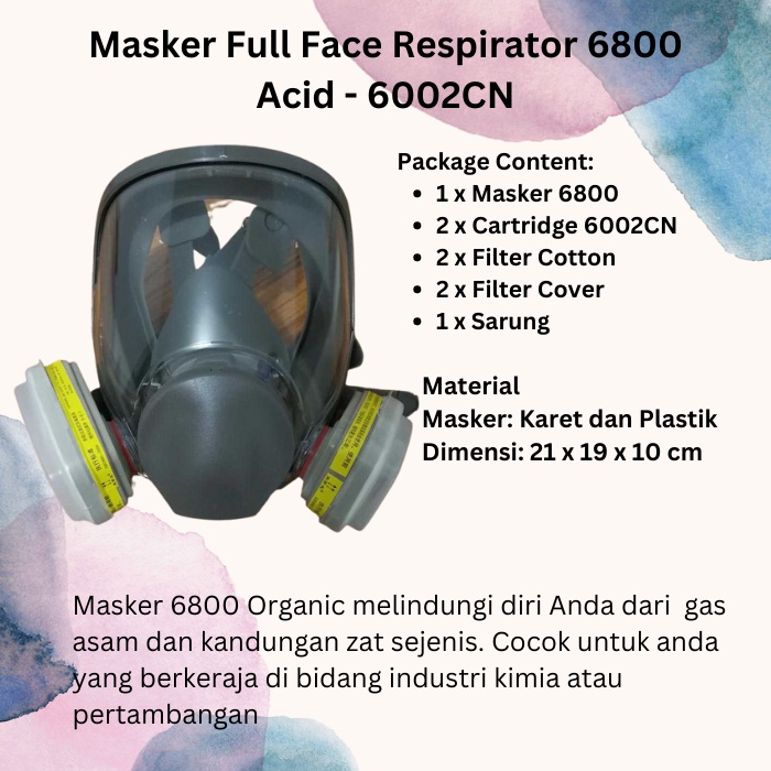 Jual Masker Gas Respirator Full Face / Masker Cat Safety Industrial ...