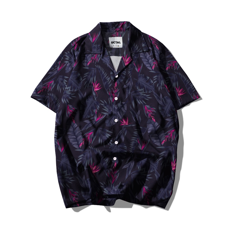 Jual OCTAL - Kemeja Motif Pattern Pantai Printing Kasual Pria - Wanita ...
