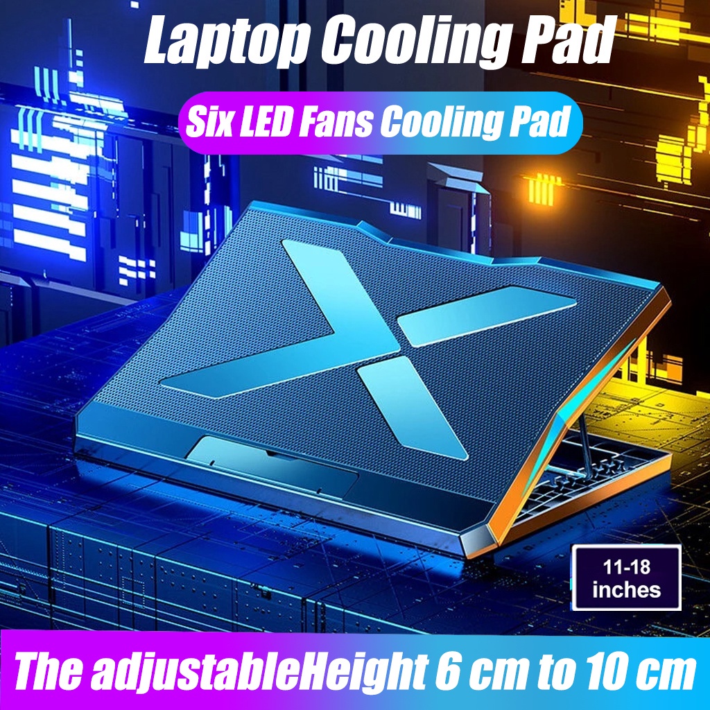 Jual Laptop Cooling Pad/ Cooling Pad Laptop Enam Kipas Angin Dua USB ...