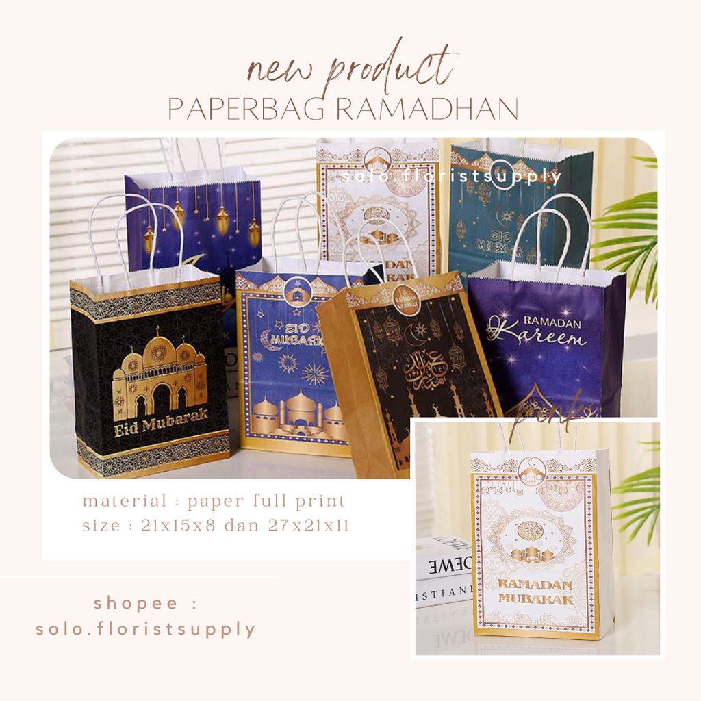 Jual PAPERBAG RAMADAN lebaran eid mubarak ramadhan kareem tas hampers ...
