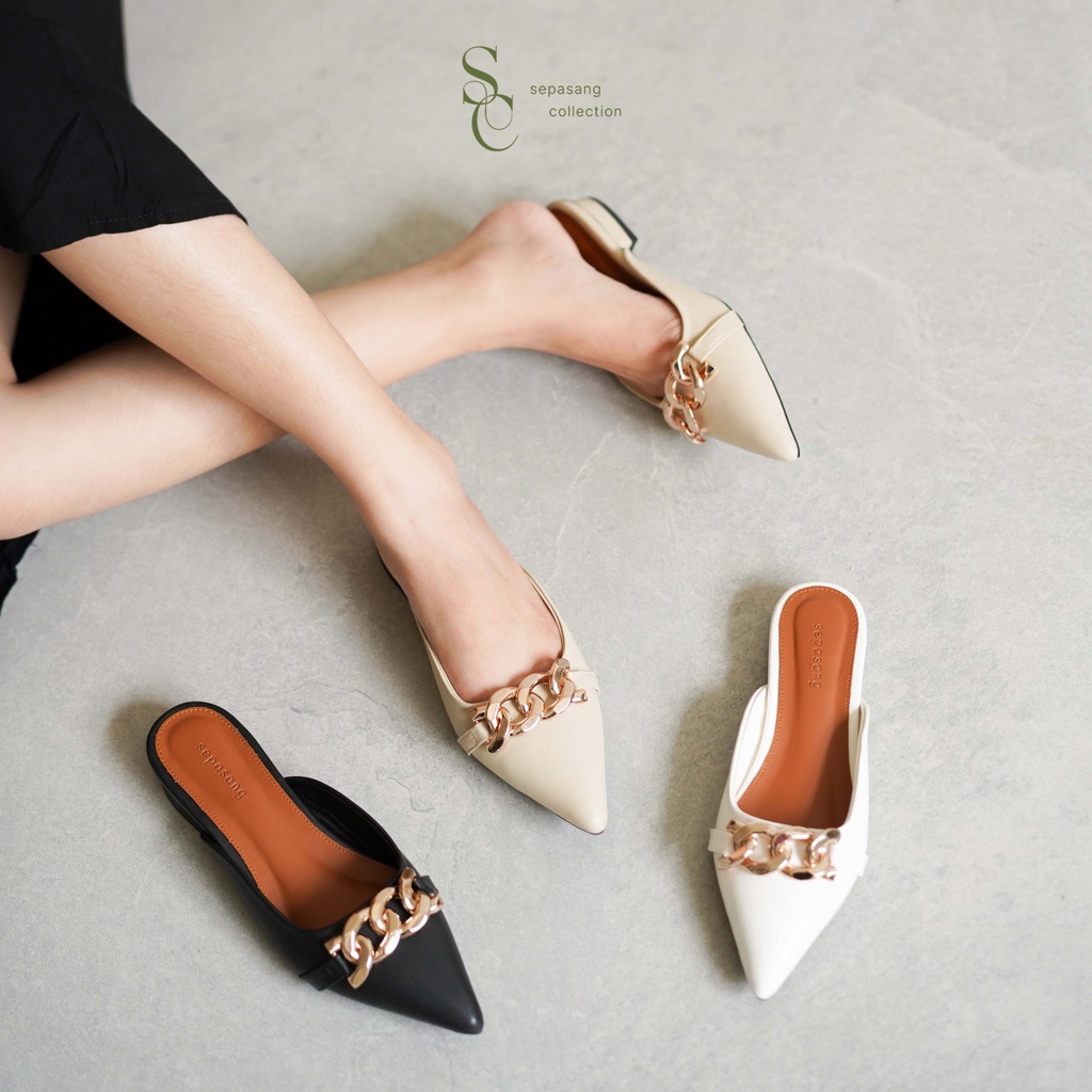 Jual Sepasang Collection Zena Mules Wanita Heels Hak 3 Cm | Shopee ...