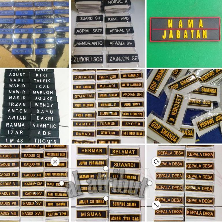 Jual MEN SALE patch rubber nametag custom/emblem papan nama karet ...