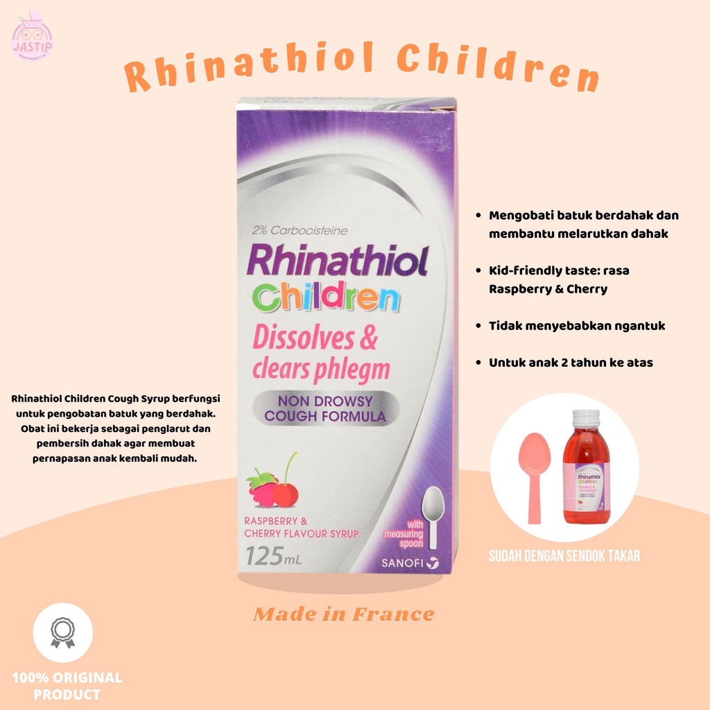 Jual Rhinathiol Children Dissolves & Clears Phlegm Syrup 125ml EXP2026 ...