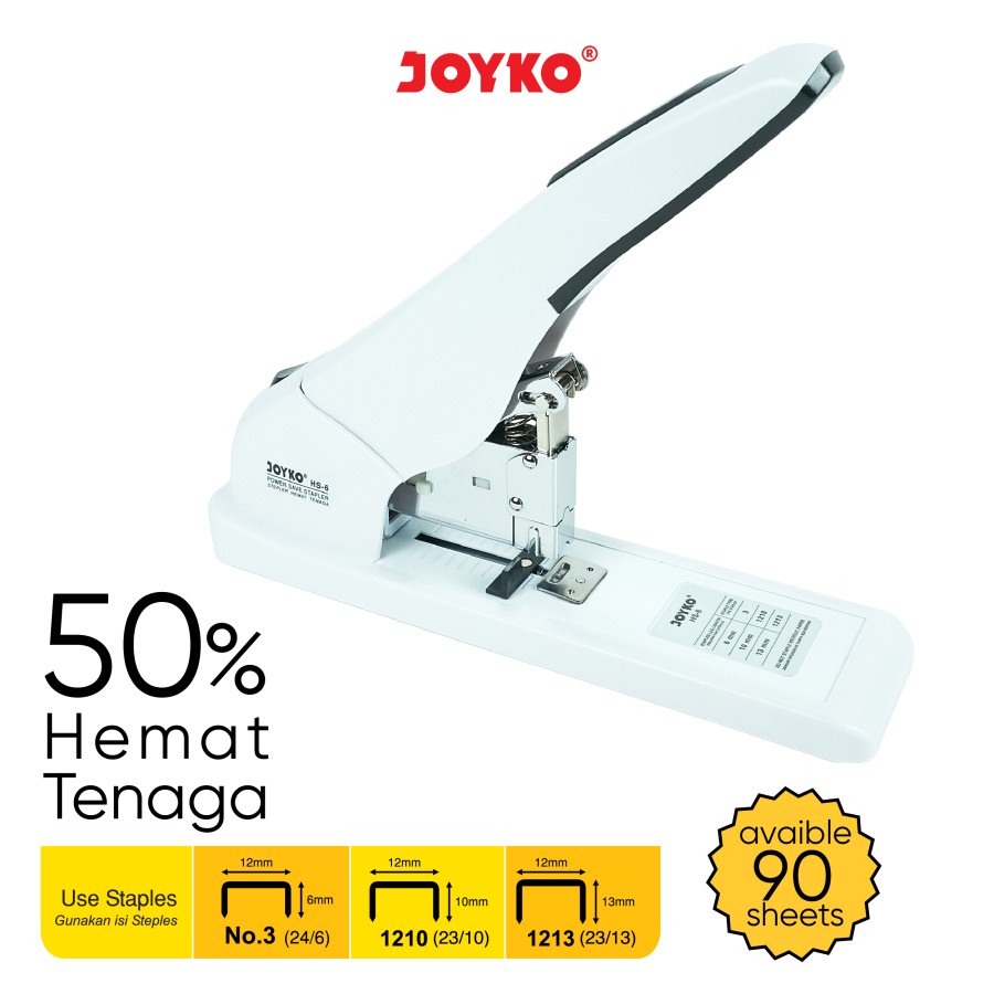 Jual Heavy Duty Stapler / Stepler Jilid Joyko HS-6 Power Save | Shopee ...