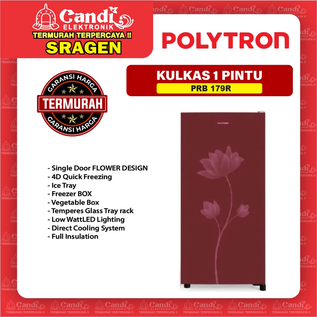 Jual POLYTRON Kulkas 1 Pintu 170 Liter PRB 179R | Shopee Indonesia
