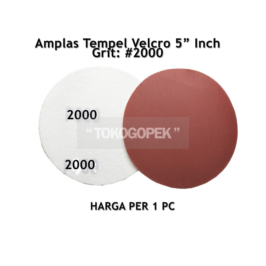 Jual AMPLAS TEMPEL 5" INCH BULAT GRIT 2000 - 1PC | Shopee Indonesia