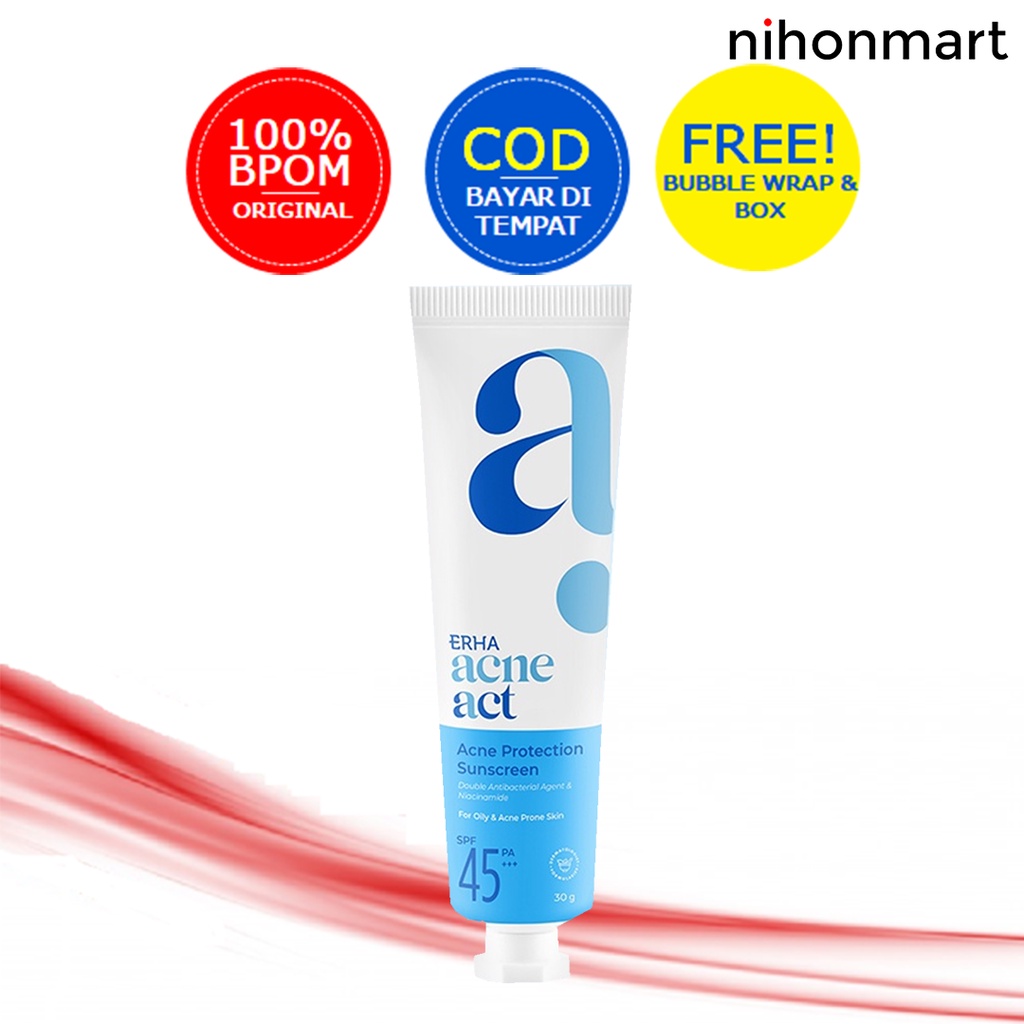 Jual Erha Acneact Acne Protection Sunscreen (SPF 45) 30g | Shopee Indonesia