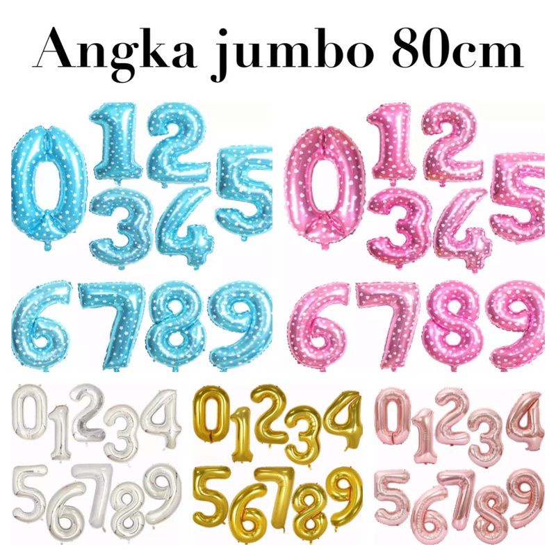 Jual BALON ANGKA 80CM | Shopee Indonesia