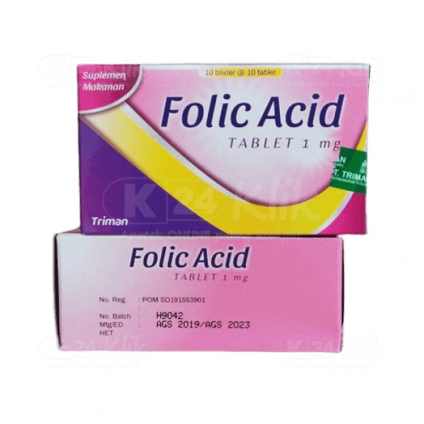 Jual Folic Acid Triman 1mg Tablet (per Strip) | Shopee Indonesia
