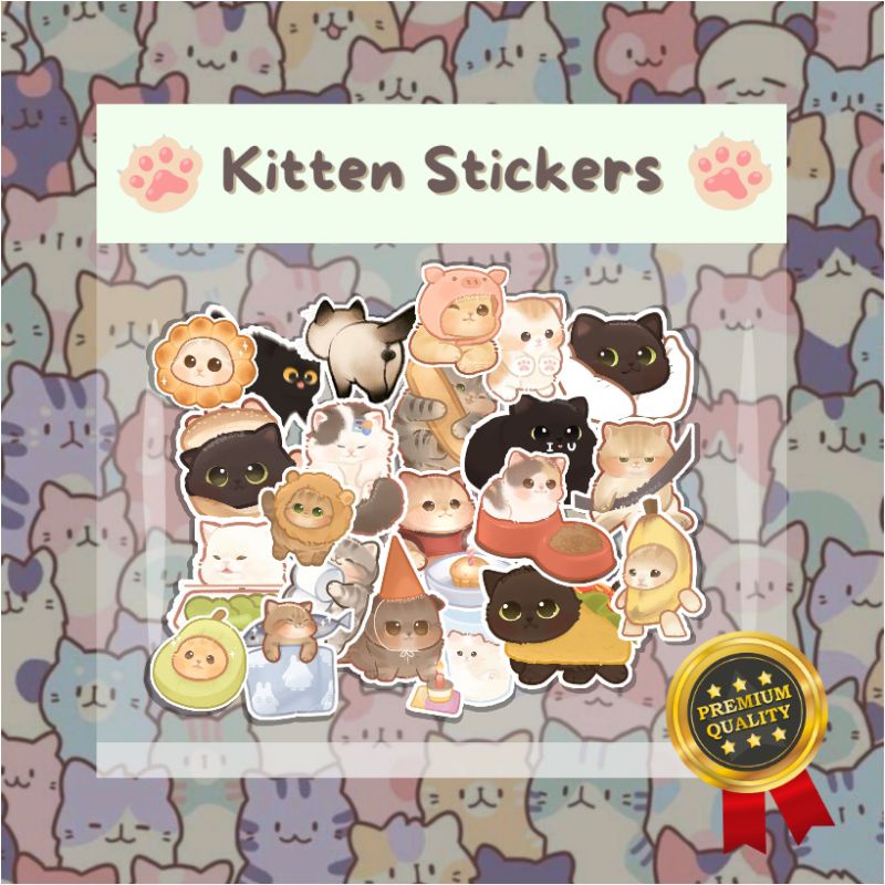 Jual 50PCS++ STICKER ANAK KUCING LUCU | STICKER KITTEN | ANAK KUCING ...