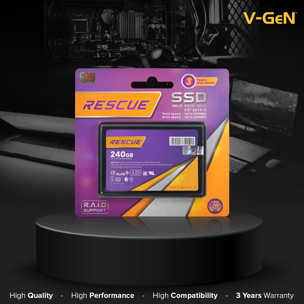 Jual SSD 128GB 256GB 512GB 1TB V-GeN 120GB 240GB 480GB 960GB VGEN + HDD ...
