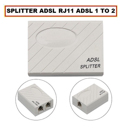 Jual Splitter ADSL 1 To 2 RJ11 Spliter Pemisah Signal Telpon Telephone ...
