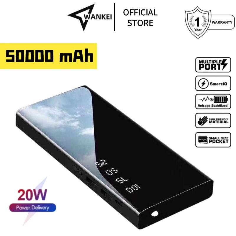 Jual WANKEI LENTIVEN Powerbank 50000 mAh Digital Display Power Bank Portable Charging | Shopee ...