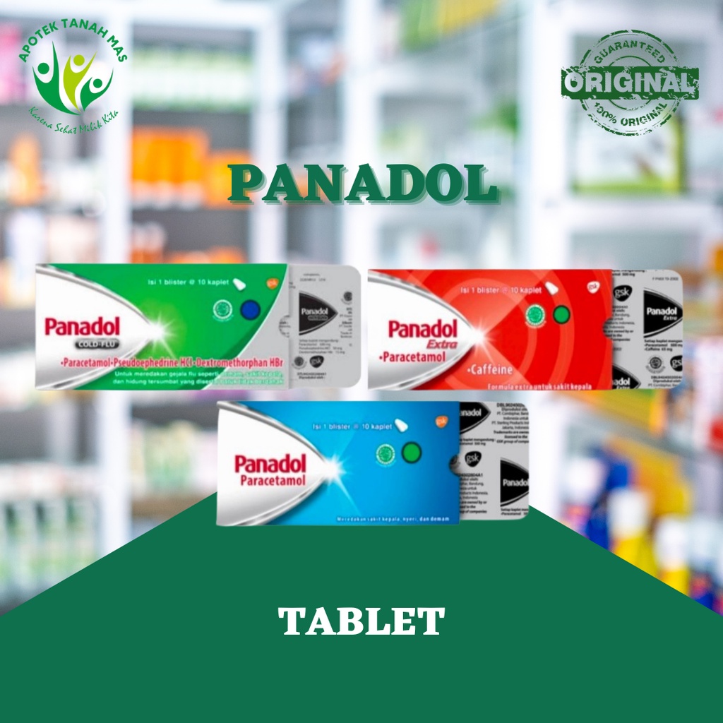 Jual Panadol Tablet Paracetamol Untuk Demam Sakit Kepala | Shopee Indonesia