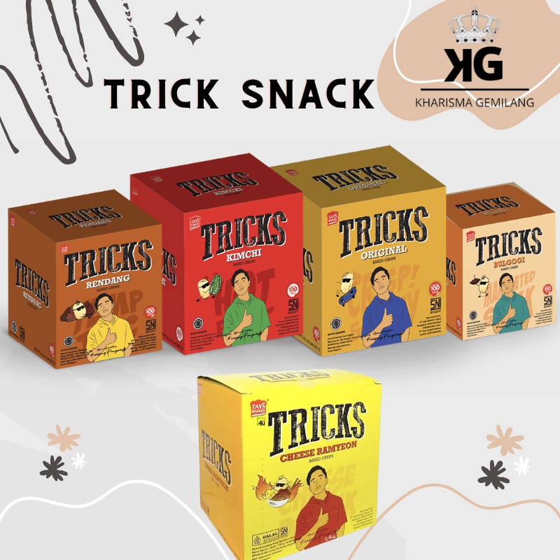 Jual TRICKS - TRICKS 150g (1 BOX 10PCS) Snack Baked Chips Potato ...