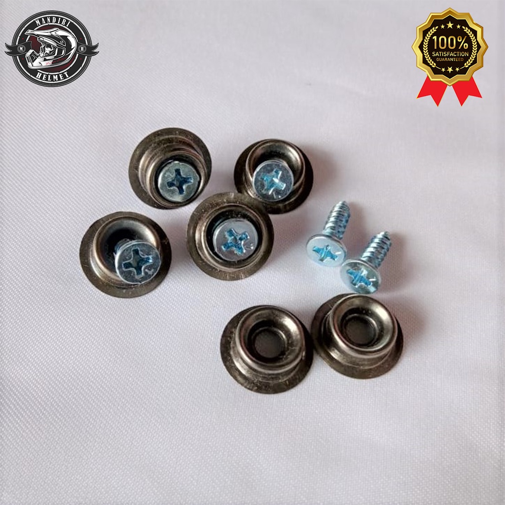 Jual Baut Helm Kancing Helm Bogo 1 Set (3 baut + 3 kancing helm ...