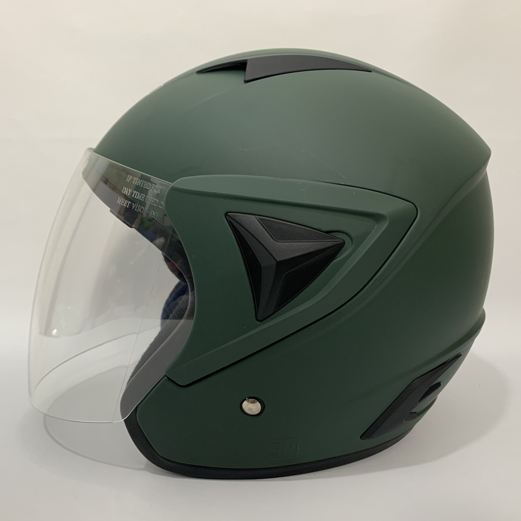 Jual Helm JP13 Hijau Army Doff - Polos Solid - Helem Helmet SNI Dewasa ...