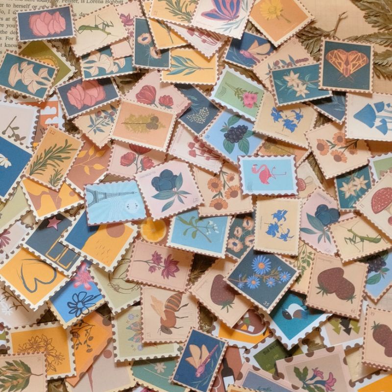 Jual Dekorasi Perangko Vintage Aesthetic | Stiker Bentuk Perangko ...