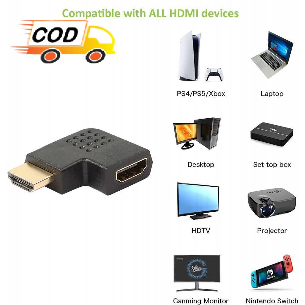 Jual HDMI Converter Male ke Female Bentuk L Shape Sambungan Colokan ...