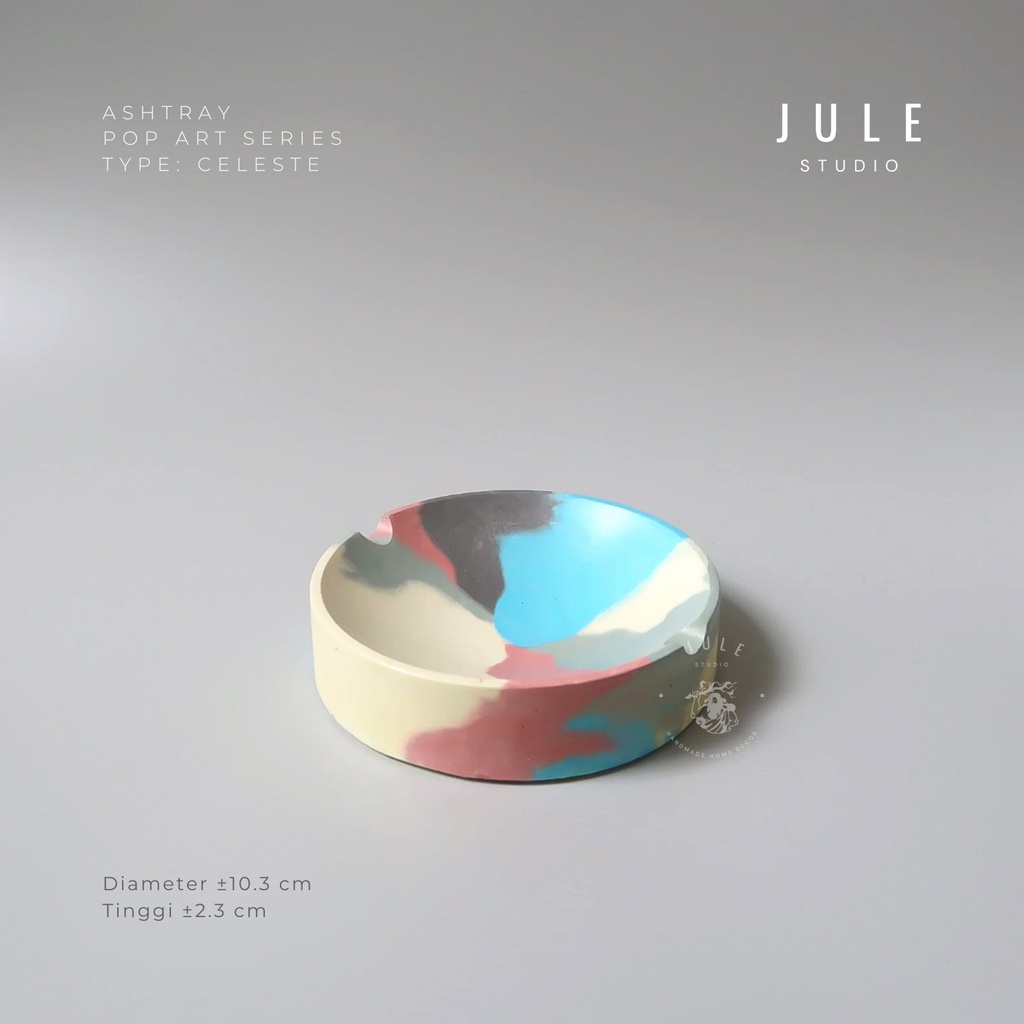Jual CELESTE ASHTRAY // concrete ashtray / asbak / pop art marble ...