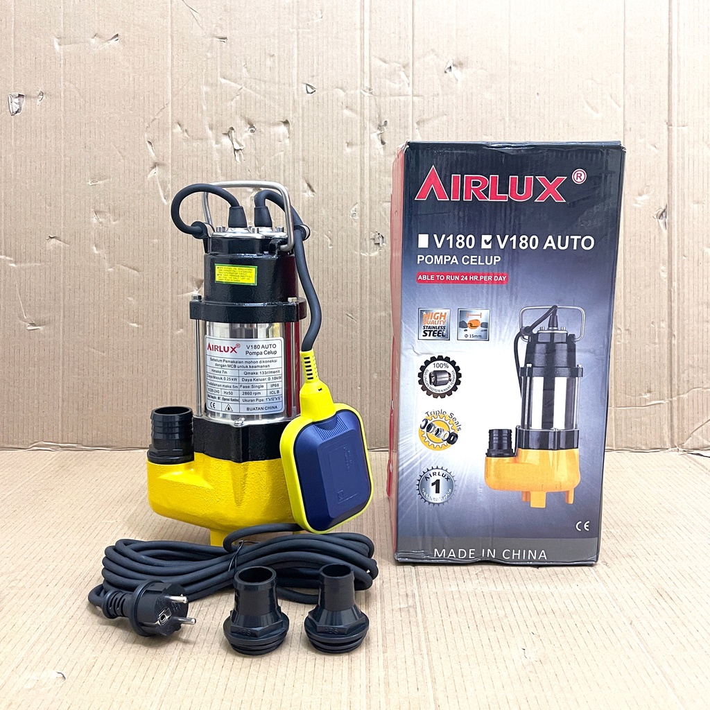 Jual AIRLUX V180 AUTO / VORTEX 180 OTOMATIS / V 180 - POMPA CELUP AIR ...
