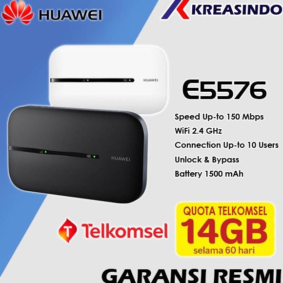Jual Huawei E5576 Mifi Router Modem Wifi 4G Free Telkomsel 14Gb ...
