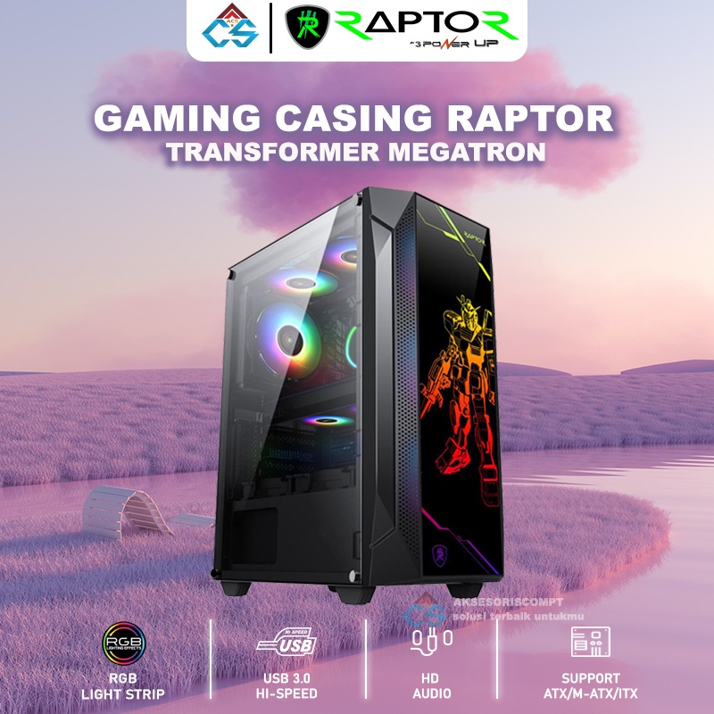 Jual CASING GAMING RAPTOR TRANSFORMERS MEGATRON BLACK - CASING GAMING ...