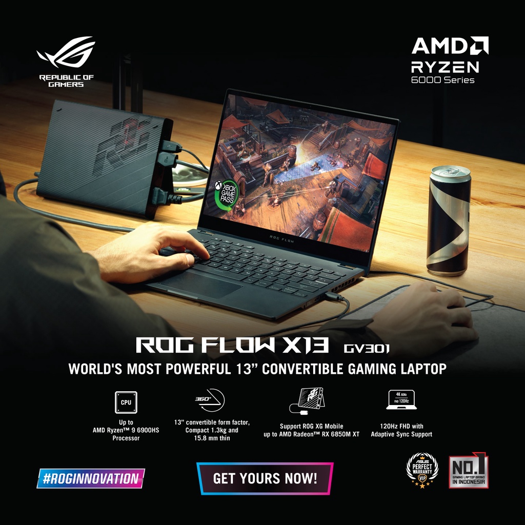 Jual ASUS ROG Flow X13 GV301RC-R735A6T-O | Shopee Indonesia