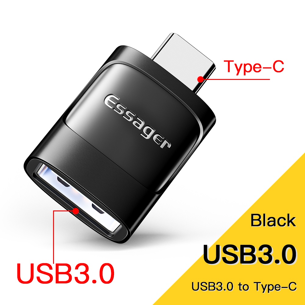 Jual Essager OTG Mini Type C Female to USB Male Adapter USB To Type C ...