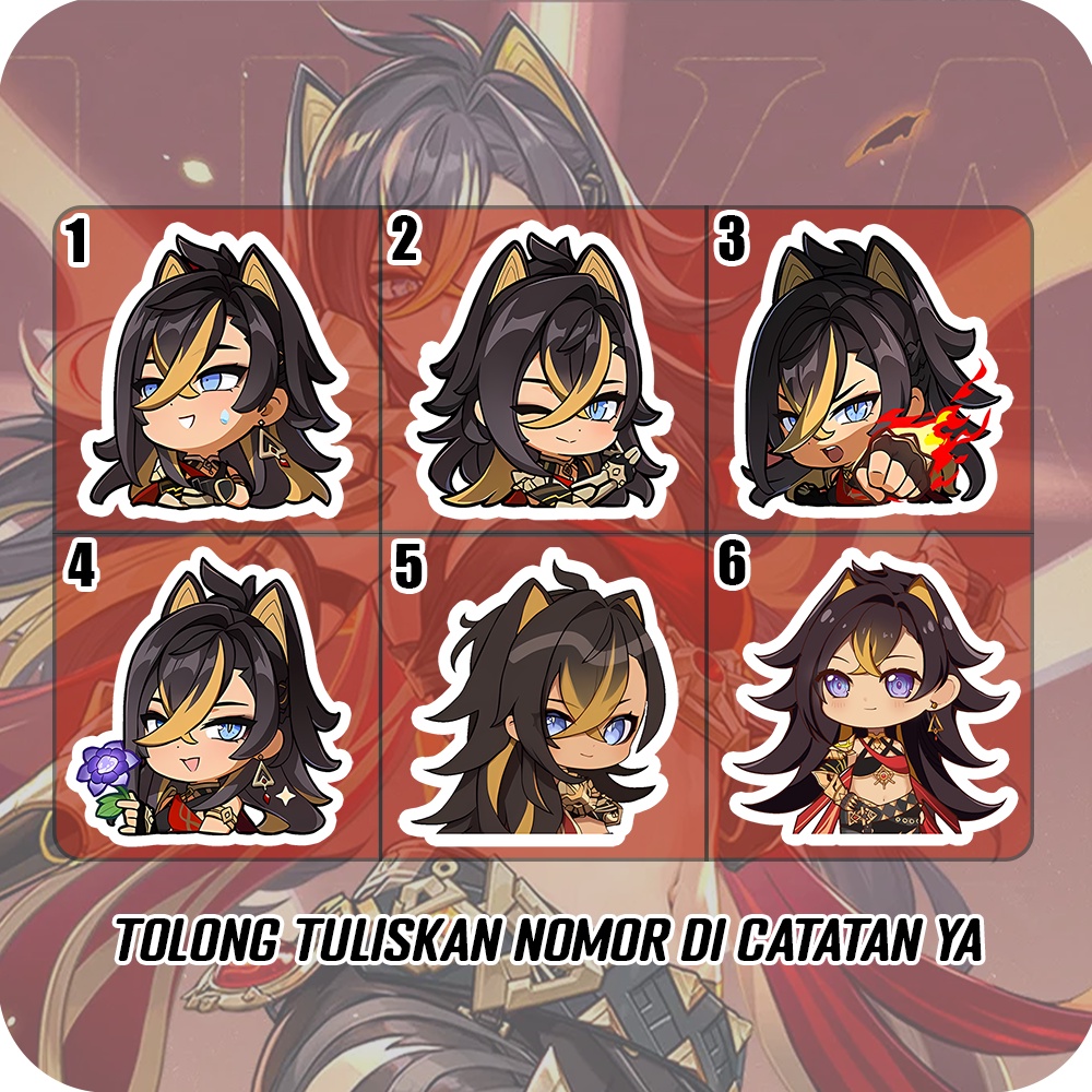 Jual Stiker Glossy Dehya Genshin Impact, Sticker Anime Untuk di HP ...