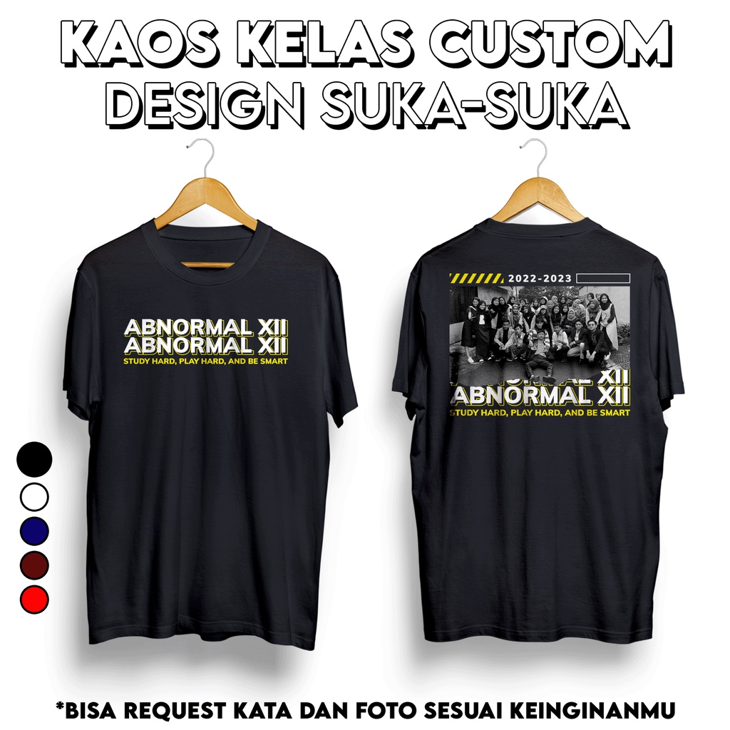 Jual Kaos Kelas Custom Bebas Ganti Foto dan Tulisan 013 | Shopee Indonesia
