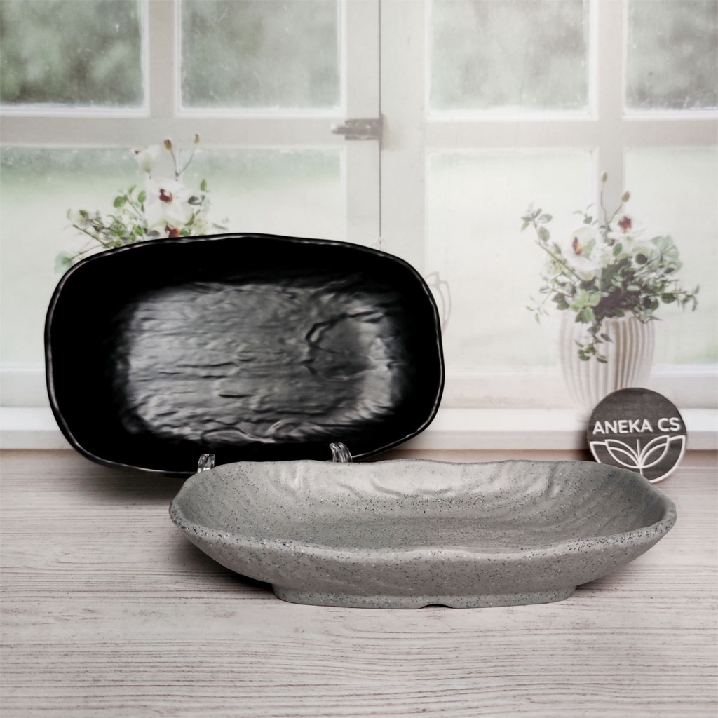 Jual Melamine Stone Piring Persegi Panjang 10 inch - Piring Saji ...