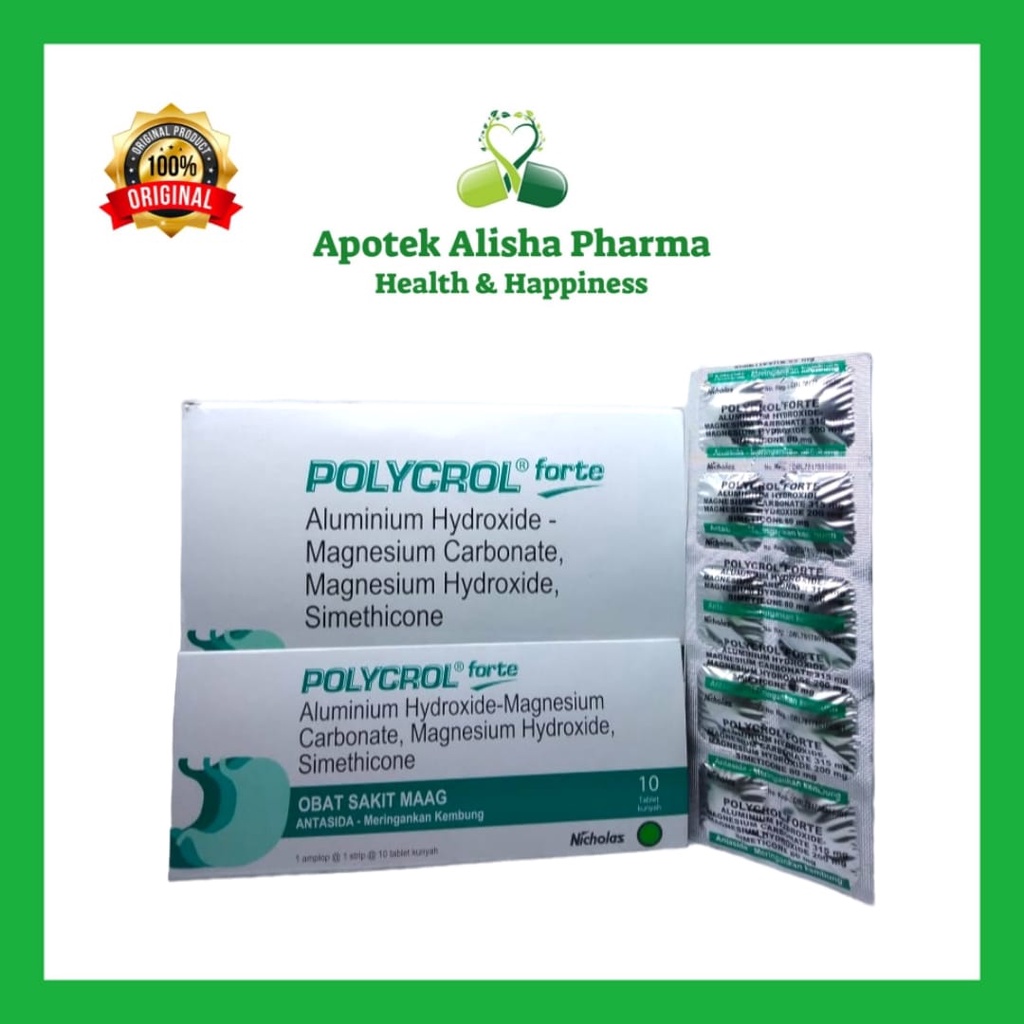 Jual Polycrol Forte Tablet (Strip 10tablet) - Policrol Forte Tablet ...