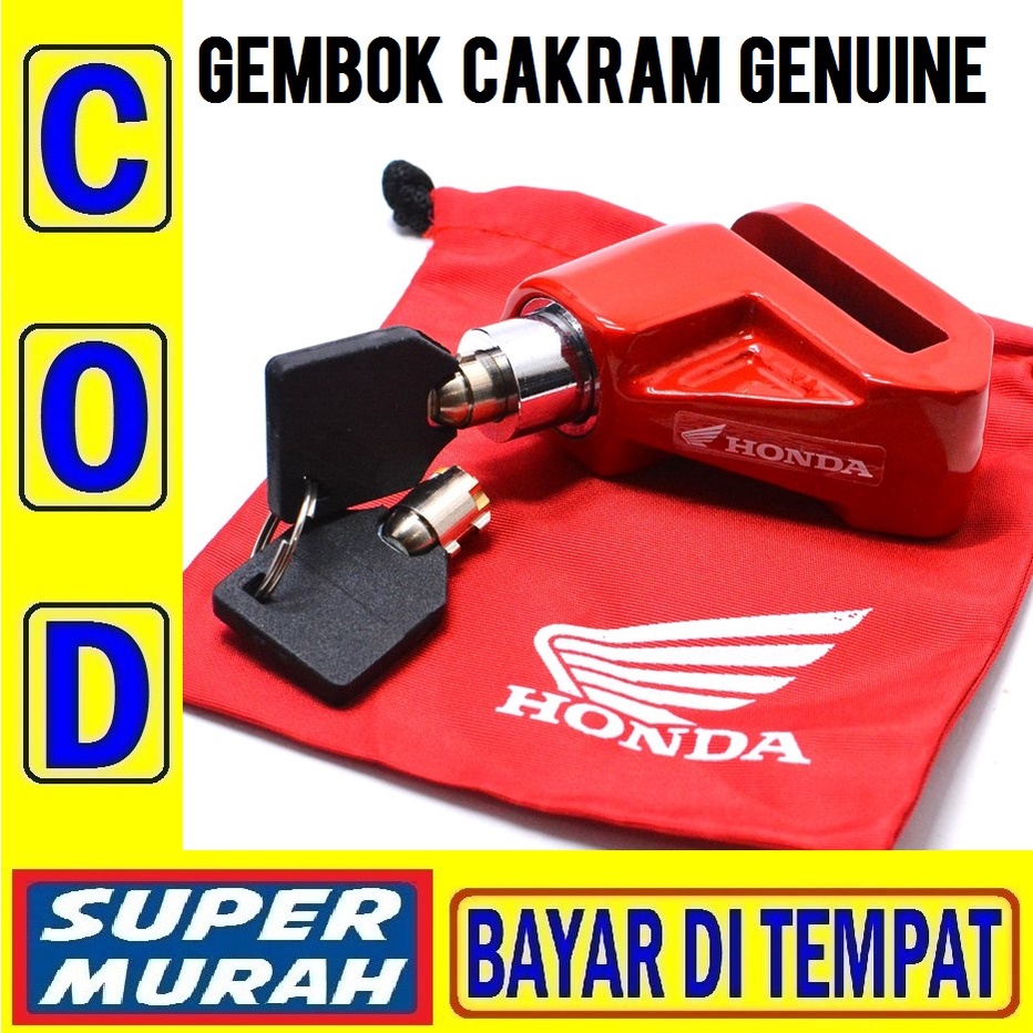 Jual KOM Gembok cakram genuine ori asli honda motor kunci cakram besi ...